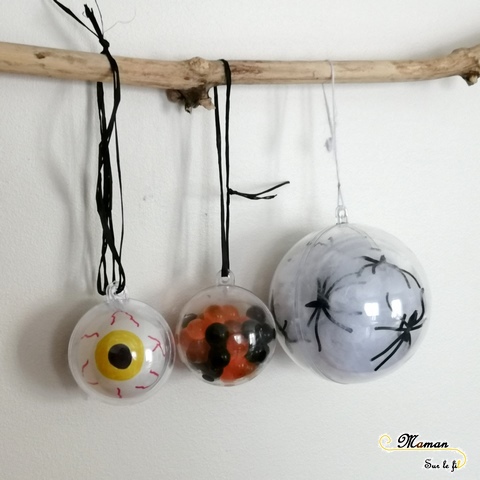 Mobile de boules entre Halloween et Noël {Activité} - Maman Sur Le Fil