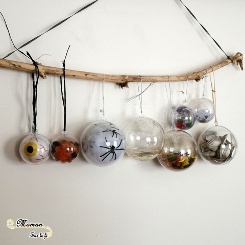 Mobile de boules entre Halloween et Noël {Activité} - Maman Sur Le Fil