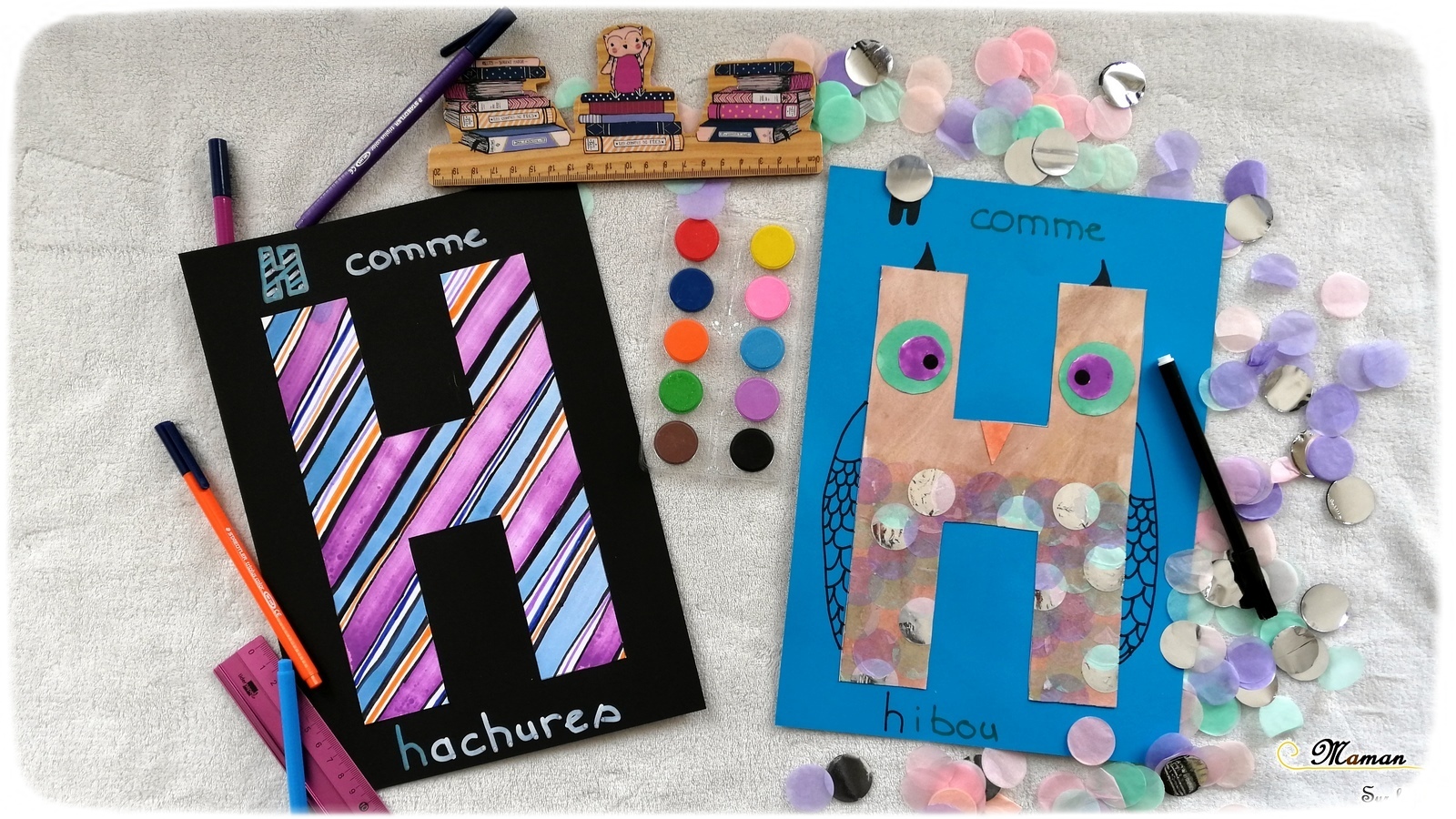 H comme... Hachures et Hibou {Abécédaire Créatif} - Maman Sur Le Fil