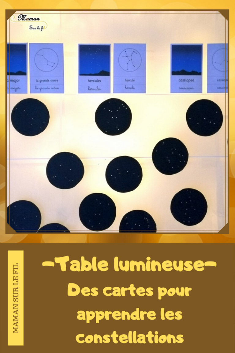 Des cartes constellations à éclairer {Activité} - Maman Sur Le Fil