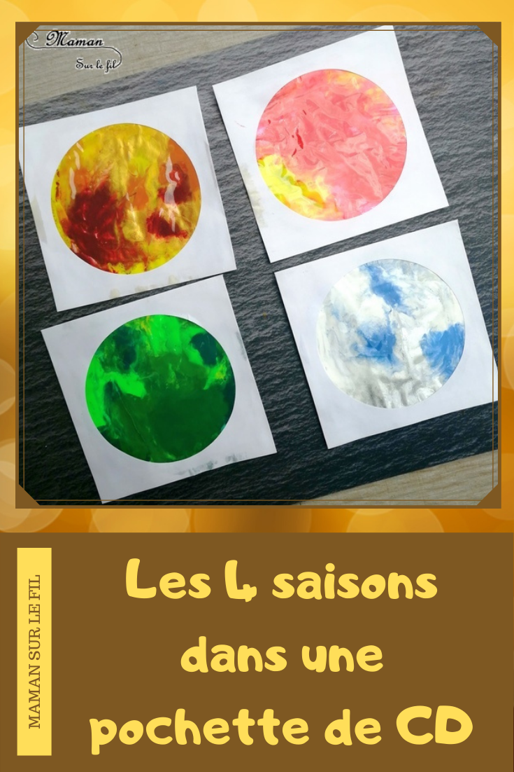 Les 4 saisons dans une pochette à CD {Activité} - Maman Sur Le Fil