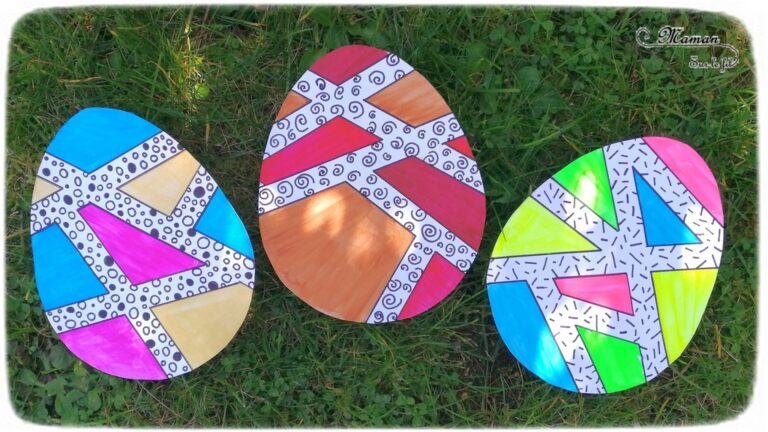 Œufs de Pâques graphiques avec du masking-tape {Activité} - Maman Sur ...