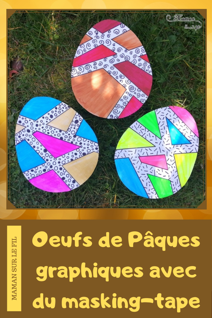 Œufs de Pâques graphiques avec du masking-tape {Activité} - Maman Sur ...