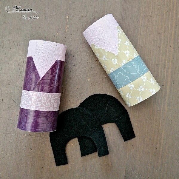 Poupées Kokeshi japonaises avec des rouleaux de PQ {Activité} - Maman ...