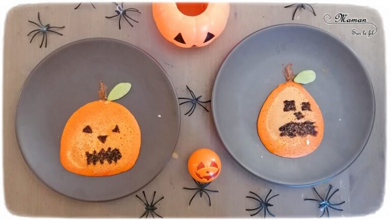 Nos pancakes Citrouilles d'Halloween {Activité} - Maman Sur Le Fil