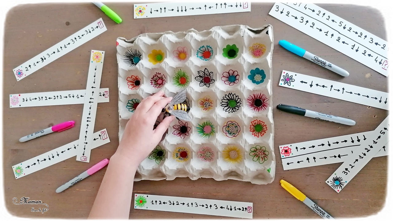 L'abeille butineuse - Jeu DIY de codage {Activité} - Maman Sur Le Fil