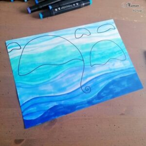 Méduses graphiques façon Art Thérapie {Activité} - Maman Sur Le Fil