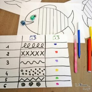 Poissons graphiques aux dés {Activité} - Maman Sur Le Fil