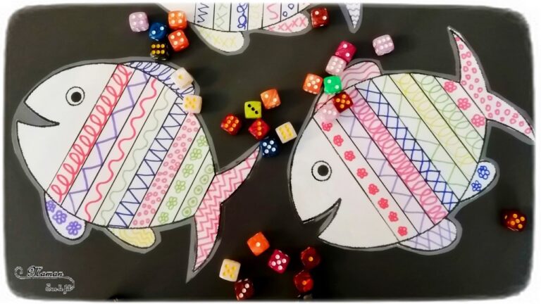 Poissons graphiques aux dés {Activité} - Maman Sur Le Fil