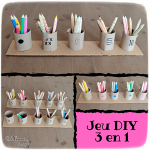 Jeu DIY 3 en 1 avec des crayons {Activité} - Maman Sur Le Fil