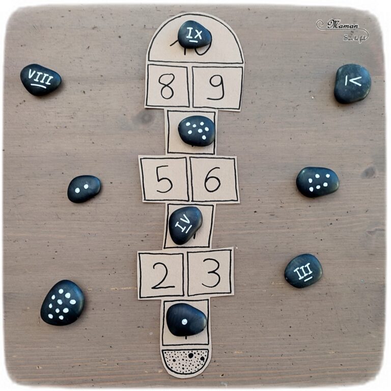 Jeu DIY - La marelle mathématique {Activité} - Maman Sur Le Fil