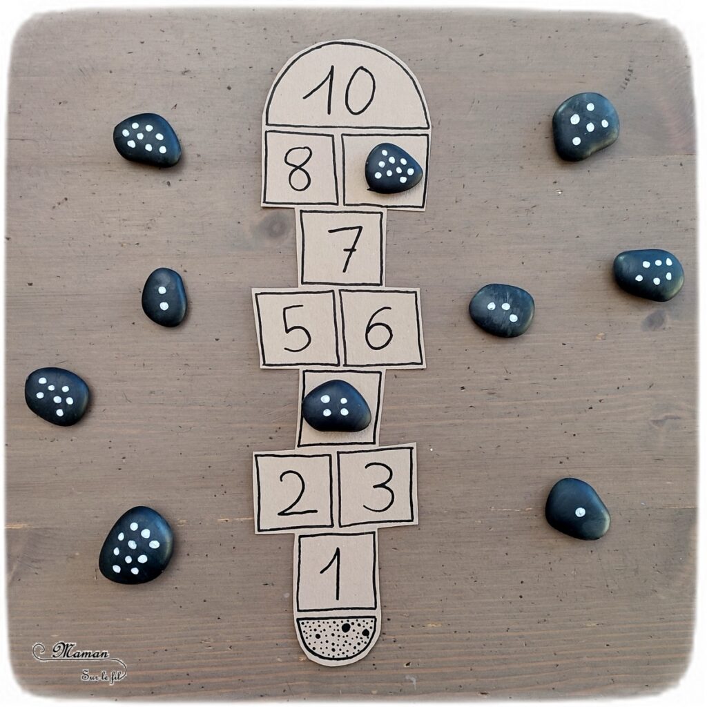 Jeu DIY - La marelle mathématique {Activité} - Maman Sur Le Fil