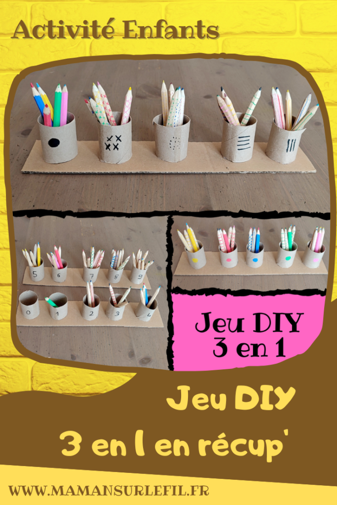 Jeu DIY 3 en 1 avec des crayons {Activité} - Maman Sur Le Fil