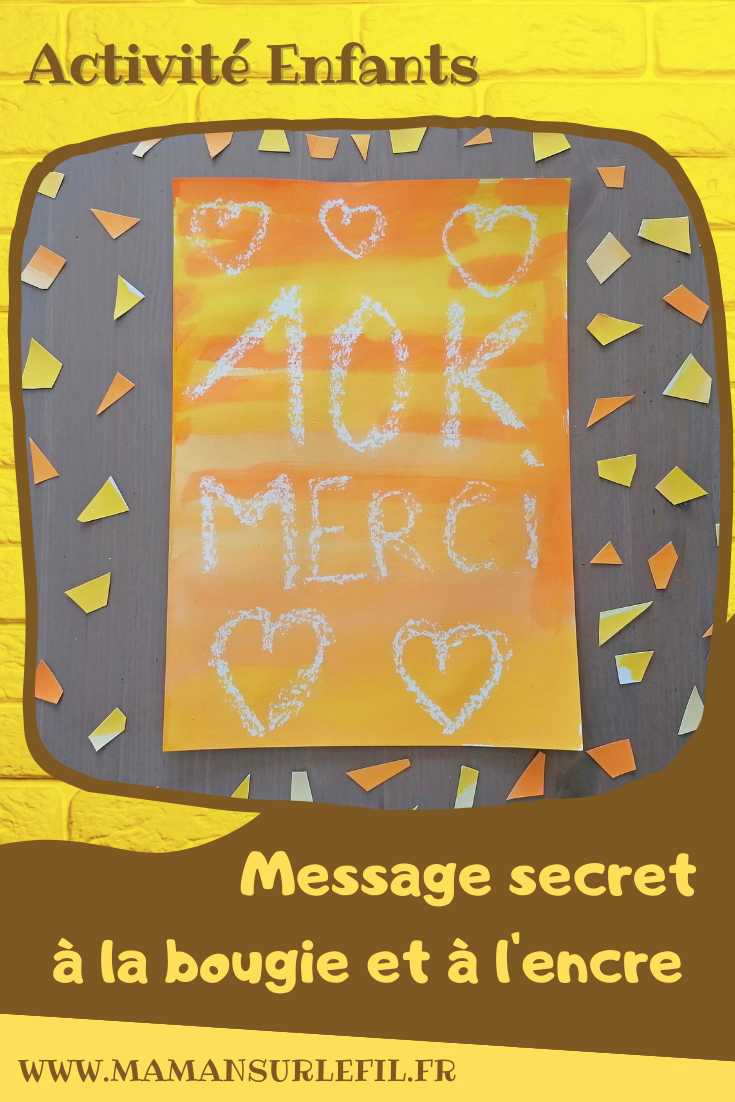 Merci en message secret {Activité} - Maman Sur Le Fil