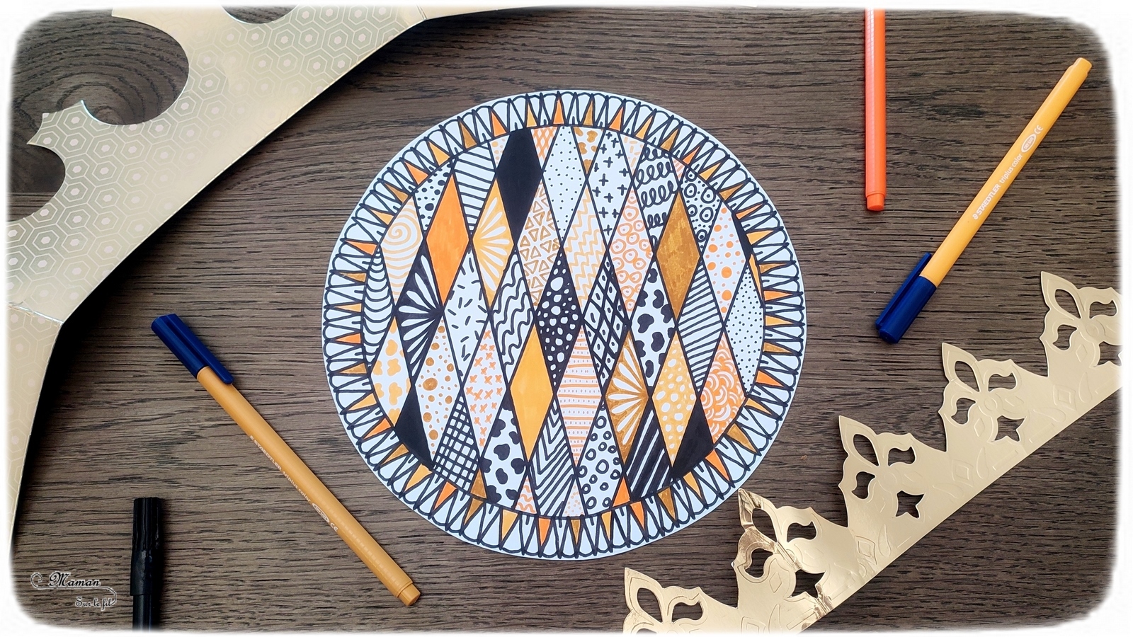 Galette graphique façon Art Thérapie {Activité} - Maman Sur Le Fil