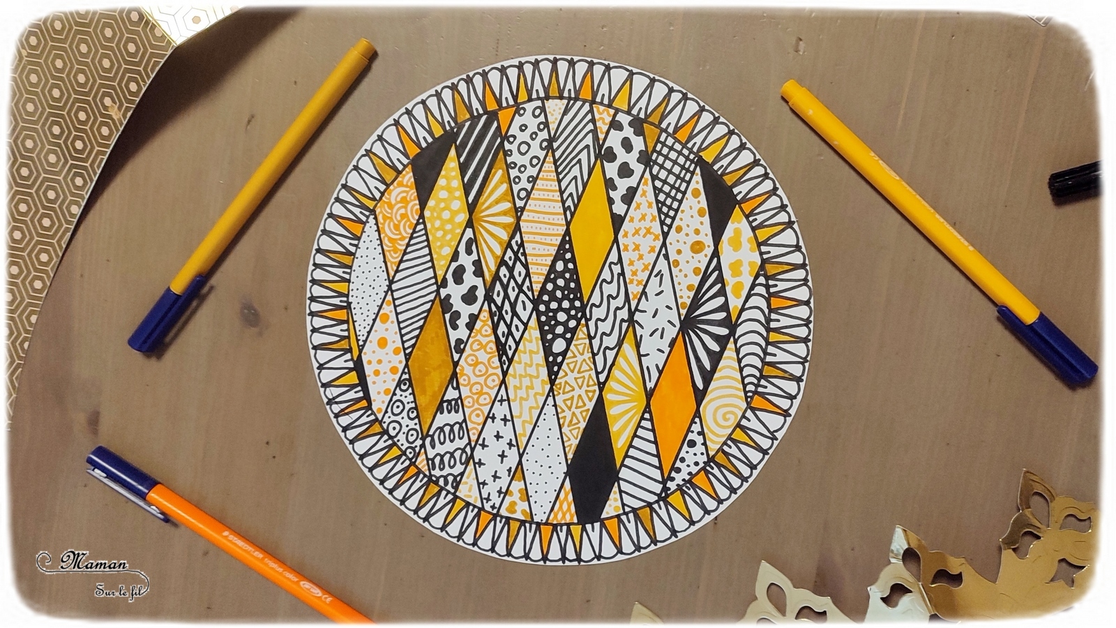 Galette graphique façon Art Thérapie {Activité} - Maman Sur Le Fil