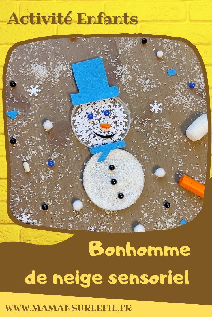 Bonhommes de neige sensoriels en récup' {Activité} - Maman Sur Le Fil