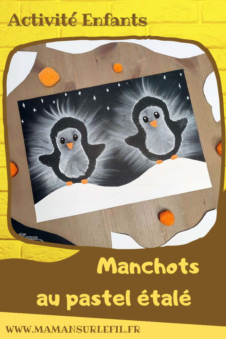 Manchots au pastel étalé {Activité} - Maman Sur Le Fil