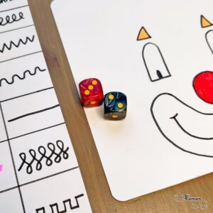 Clown en graphismes aux dés {Activité} - Maman Sur Le Fil