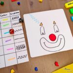 Clown en graphismes aux dés {Activité} - Maman Sur Le Fil