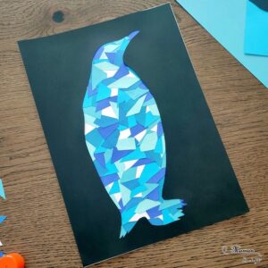 Manchot en mosaïque de papiers {Activité} - Maman Sur Le Fil