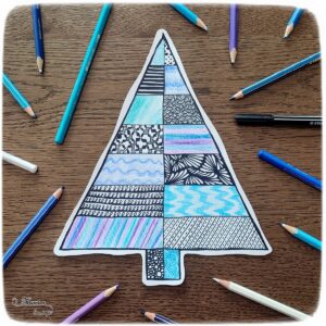 Sapin graphique aux couleurs hivernales {Activité} - Maman Sur Le Fil