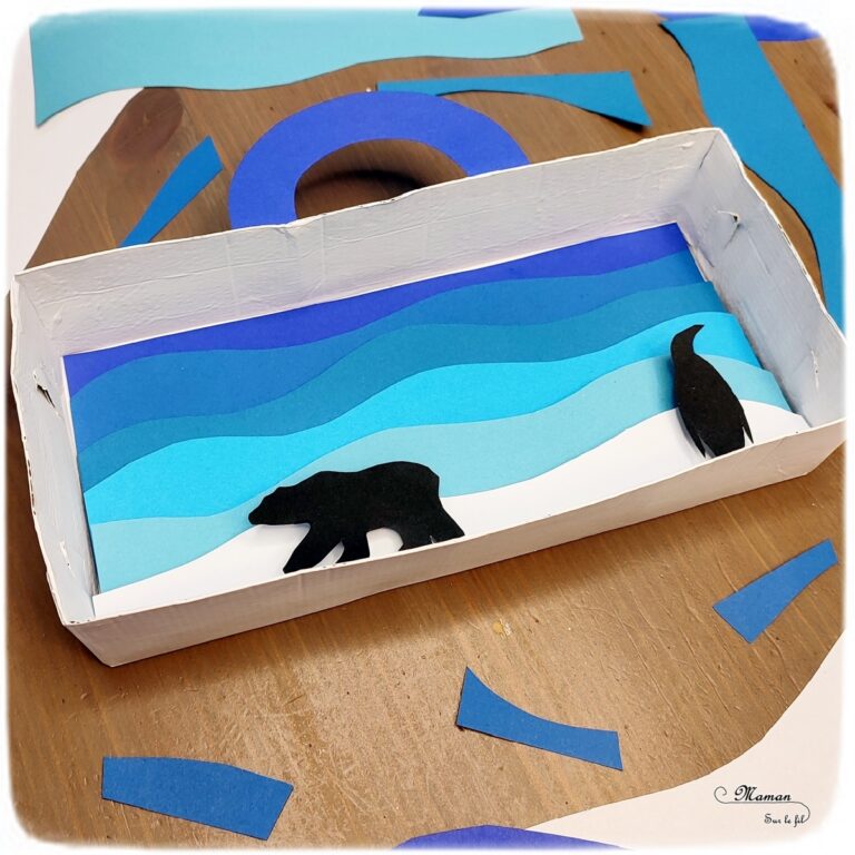 Banquise en dégradé et en relief {Activité} - Maman Sur Le Fil