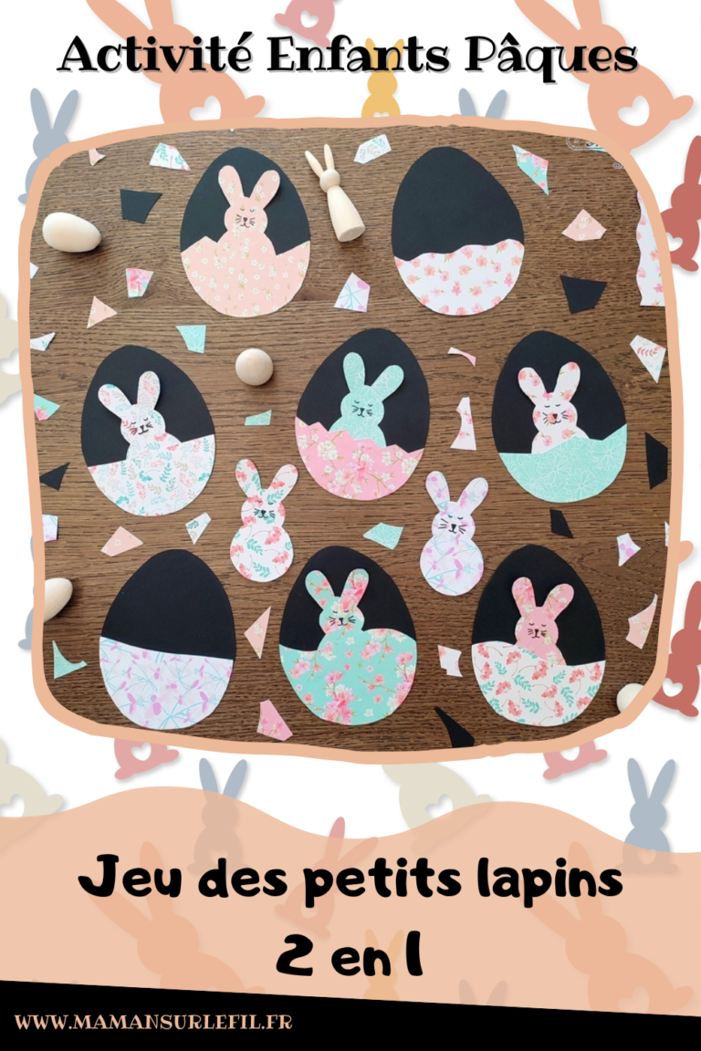 Jeu des petits lapins de Pâques {Activité} - Maman Sur Le Fil