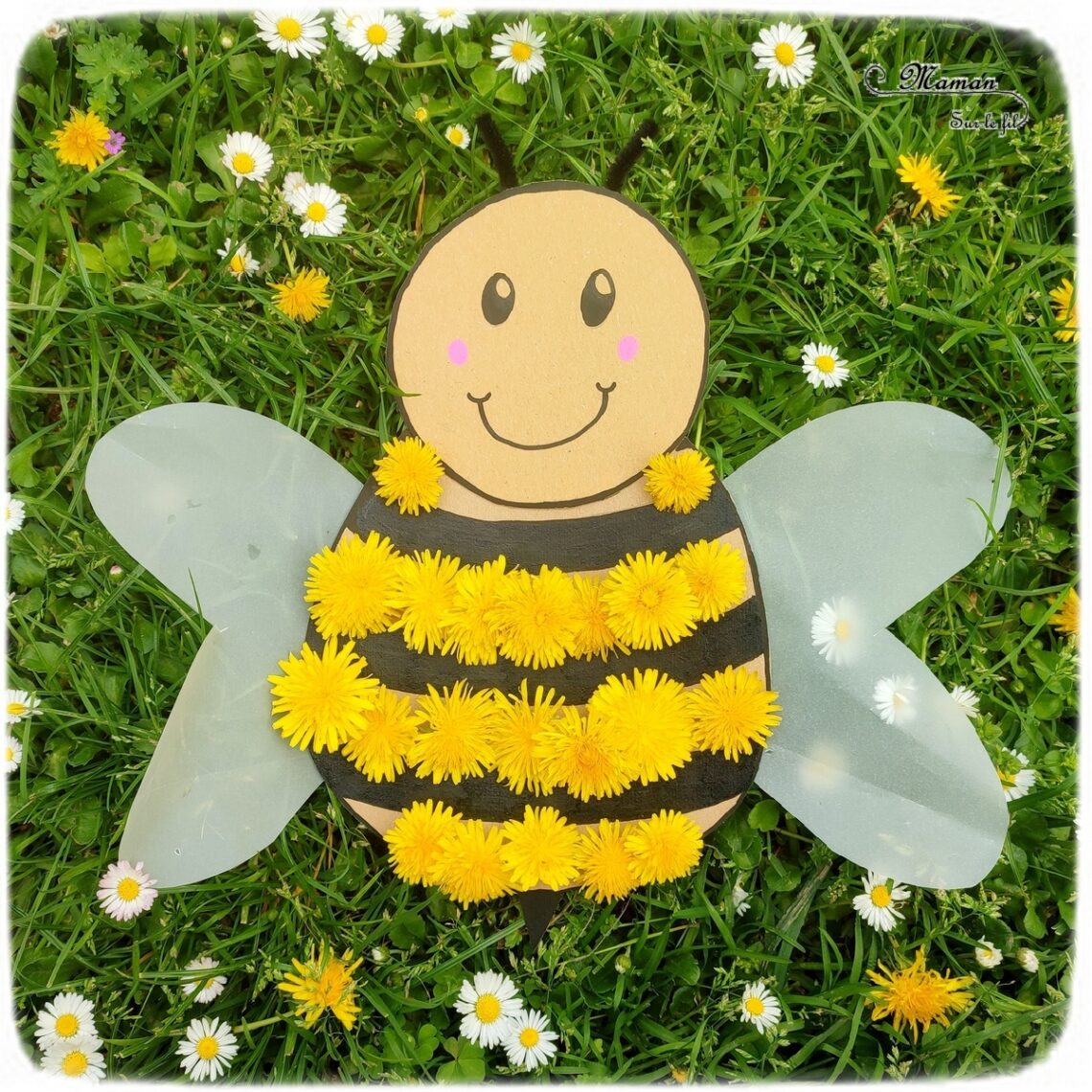 Abeille en carton et pissenlits {Activité} - Maman Sur Le Fil