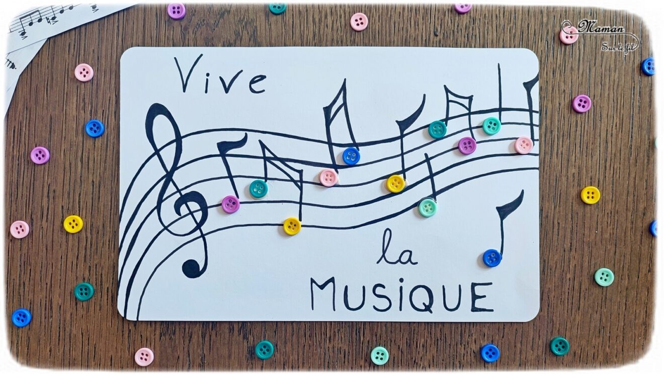 Partition de musique avec des boutons {Activité} - Maman Sur Le Fil