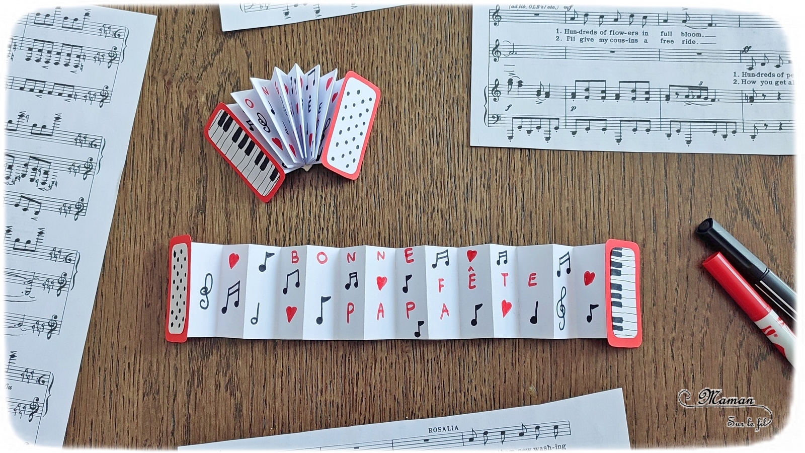 Carte surprise Accordéon {Activité} - Maman Sur Le Fil