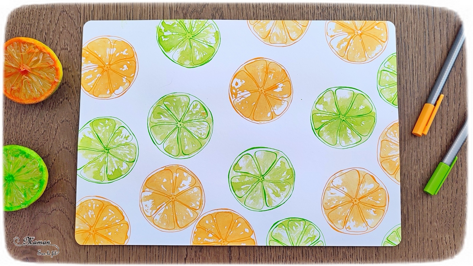 Empreintes de citron avec de l'encre {Activité} - Maman Sur Le Fil