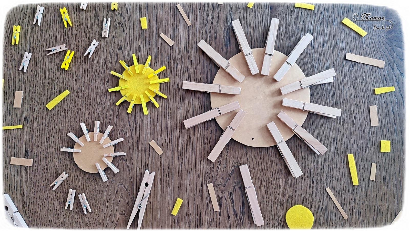 Soleil avec des pinces à linge {Activité} - Maman Sur Le Fil