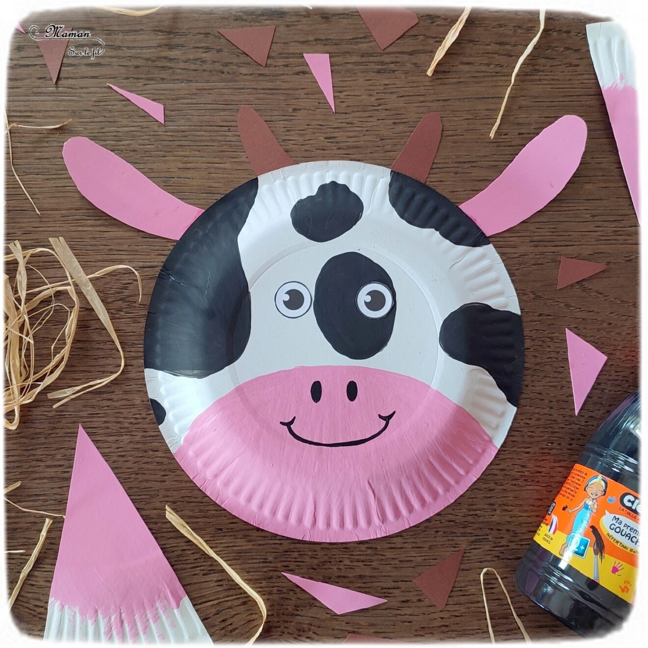 Animaux de la ferme avec des assiettes en carton {Activité} - Maman Sur ...