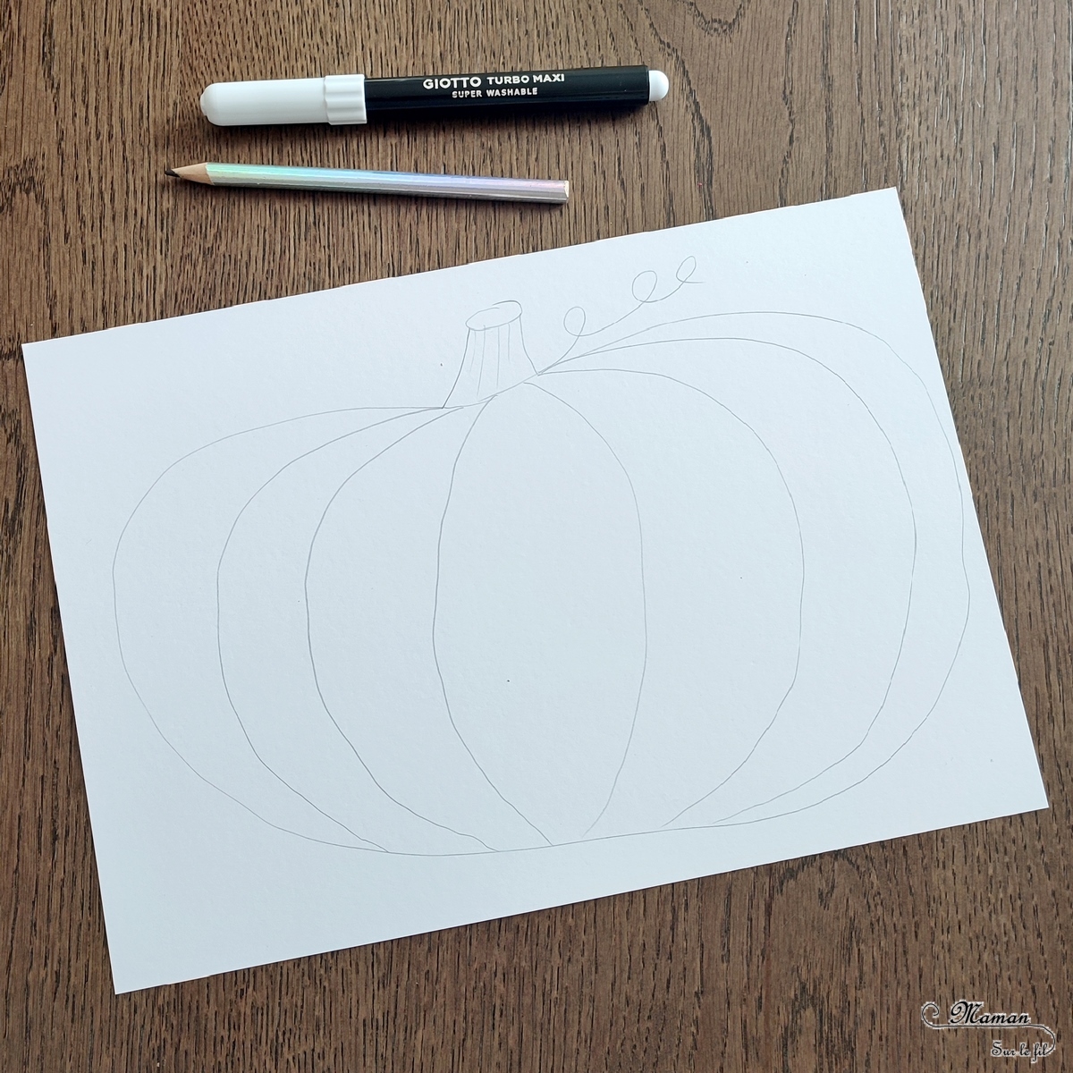 Citrouille graphique tout en contraste {Activité} - Maman Sur Le Fil