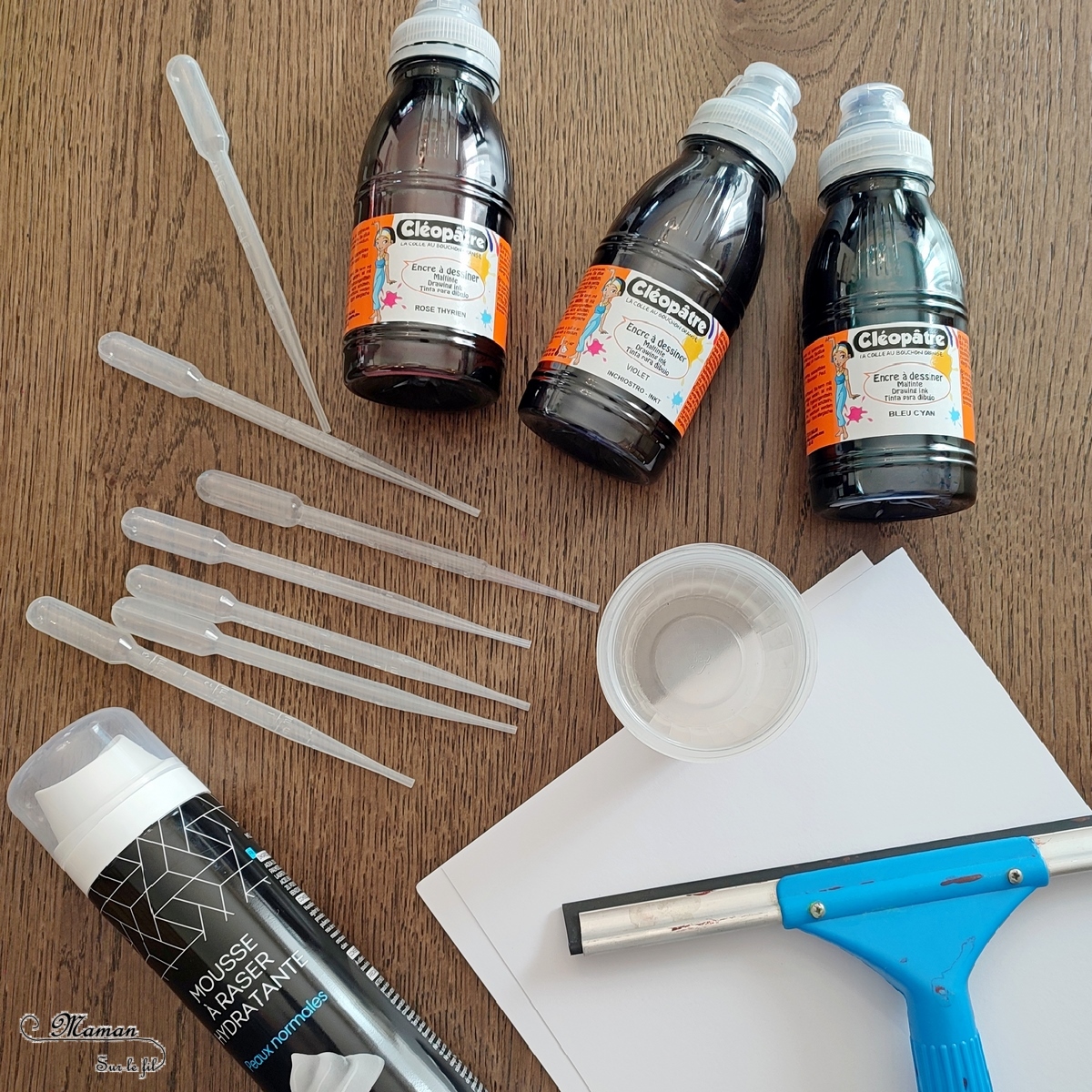 Monstres marbrés - Mousse à raser et encre {Activité} - Maman Sur Le Fil