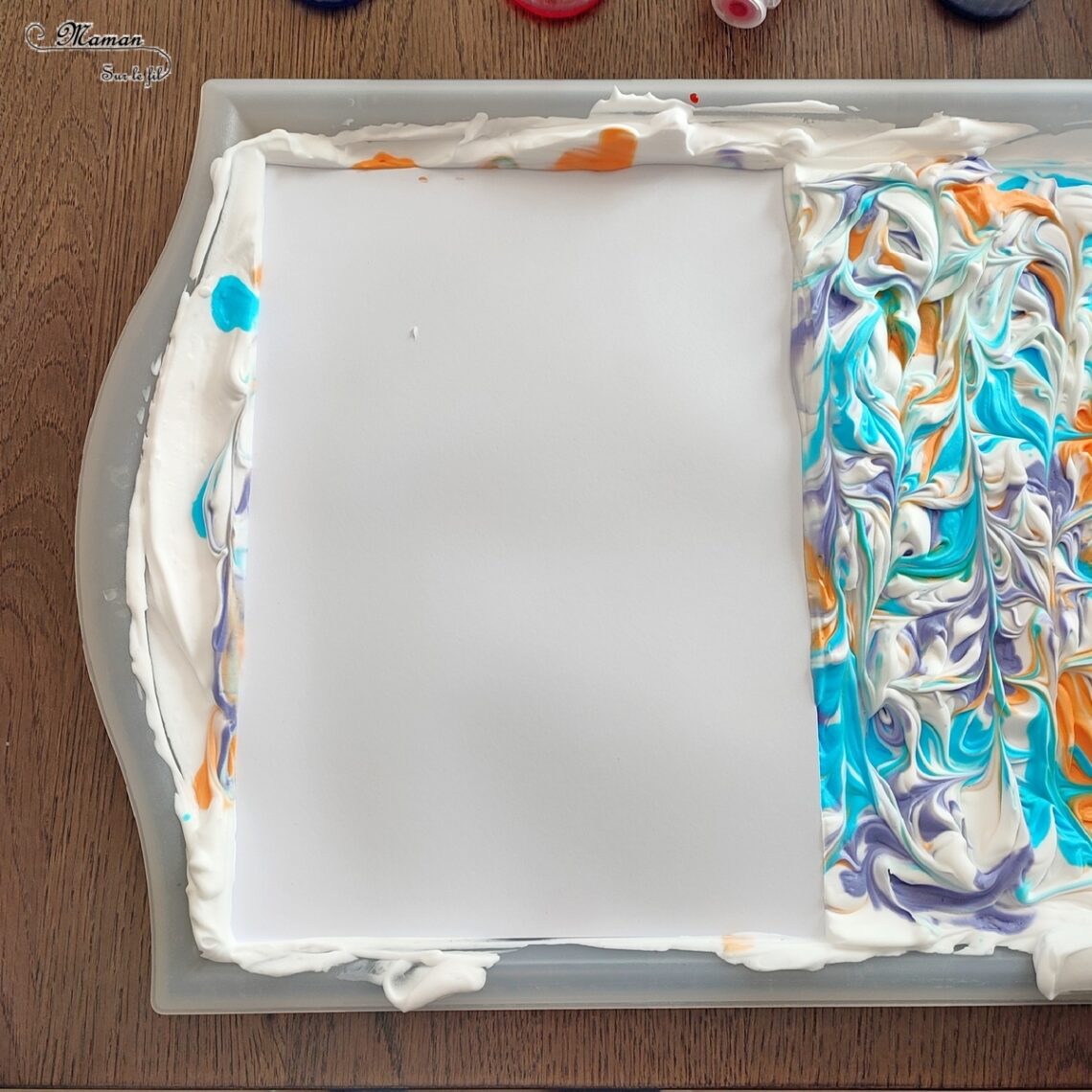 Monstres marbrés - Mousse à raser et encre {Activité} - Maman Sur Le Fil