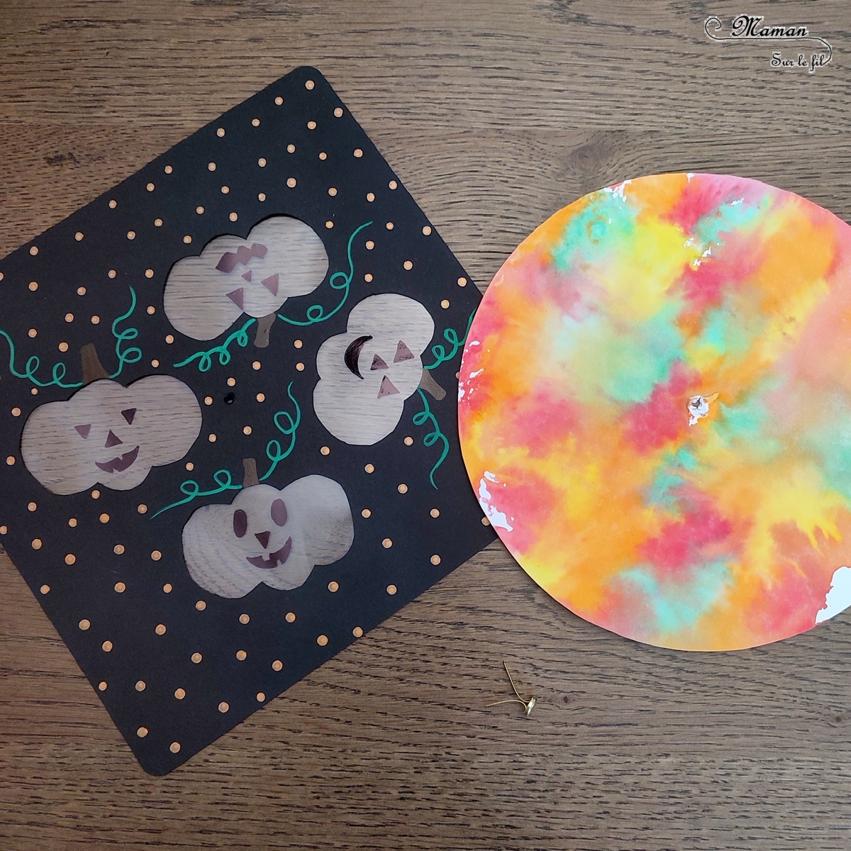 Roue de citrouilles qui changent de couleurs {Activité} - Maman Sur Le Fil