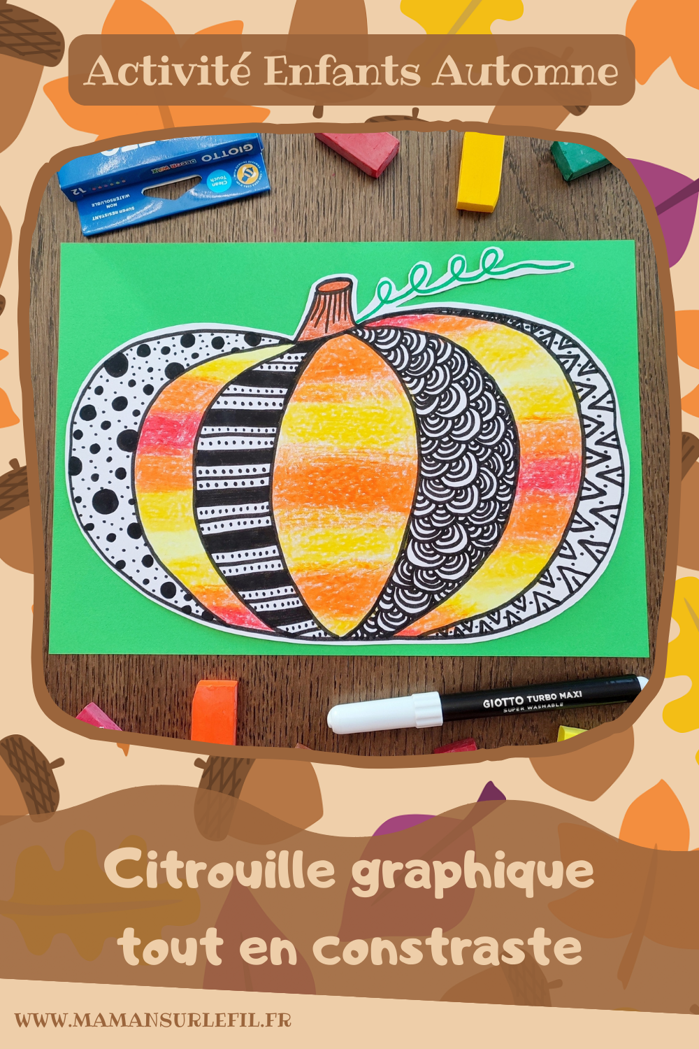 Citrouille graphique tout en contraste {Activité} - Maman Sur Le Fil