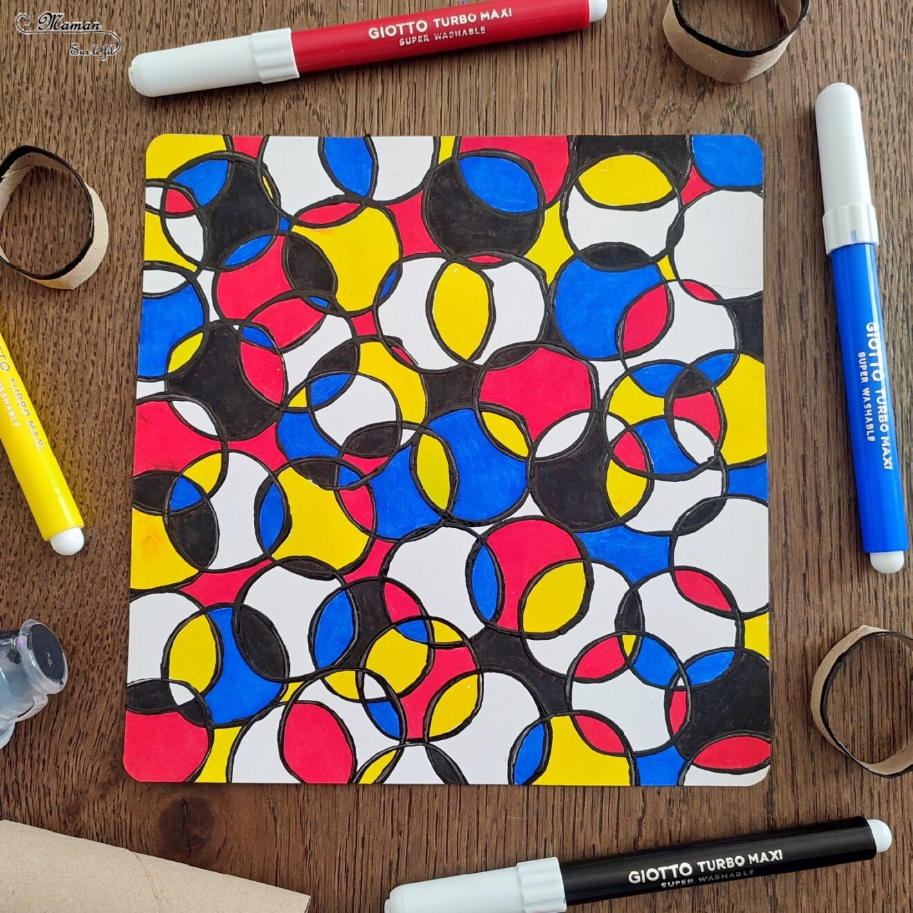 Tableau Récup' à la façon de Mondrian {Activité} - Maman Sur Le Fil