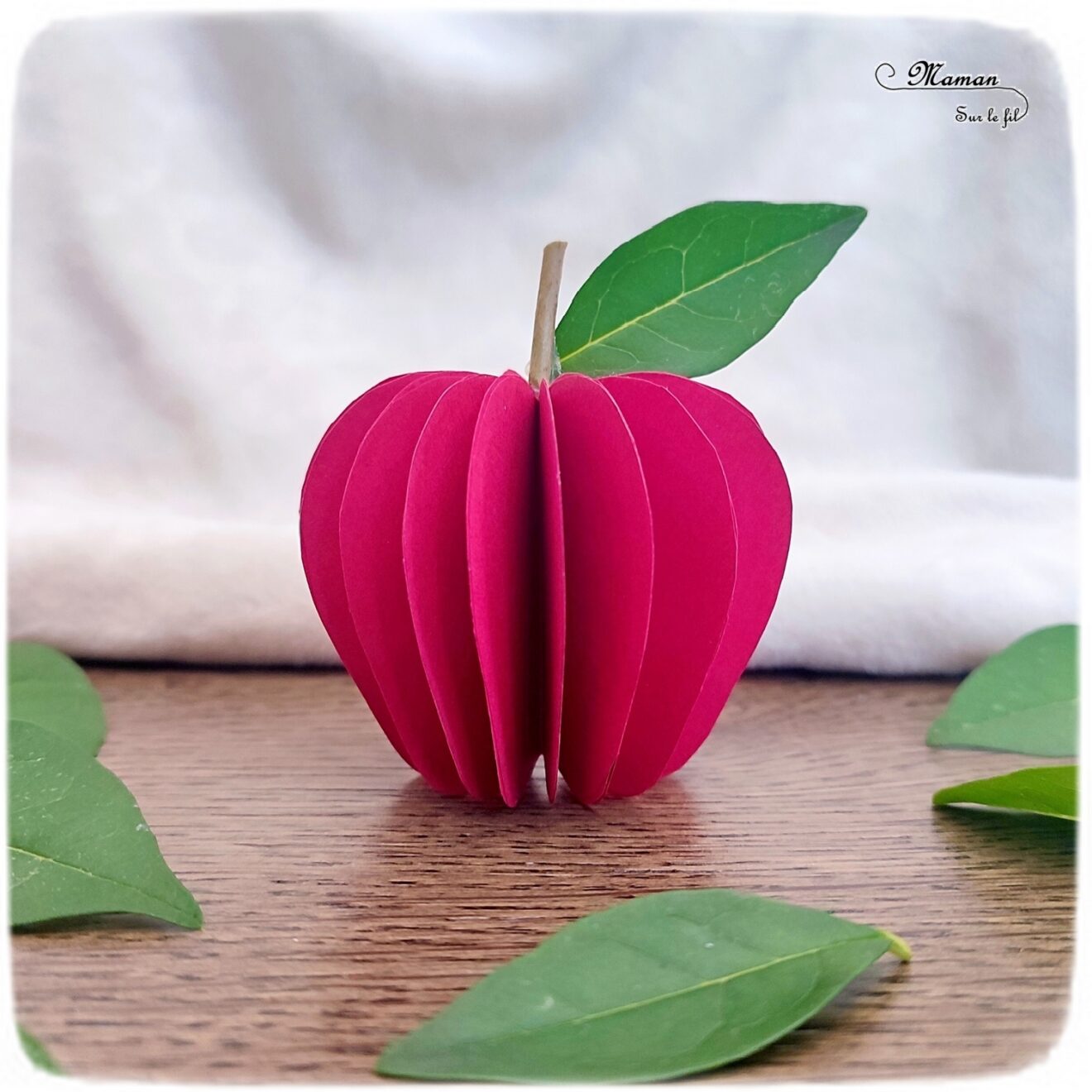 Pommes 3D en papier {Activité} - Maman Sur Le Fil
