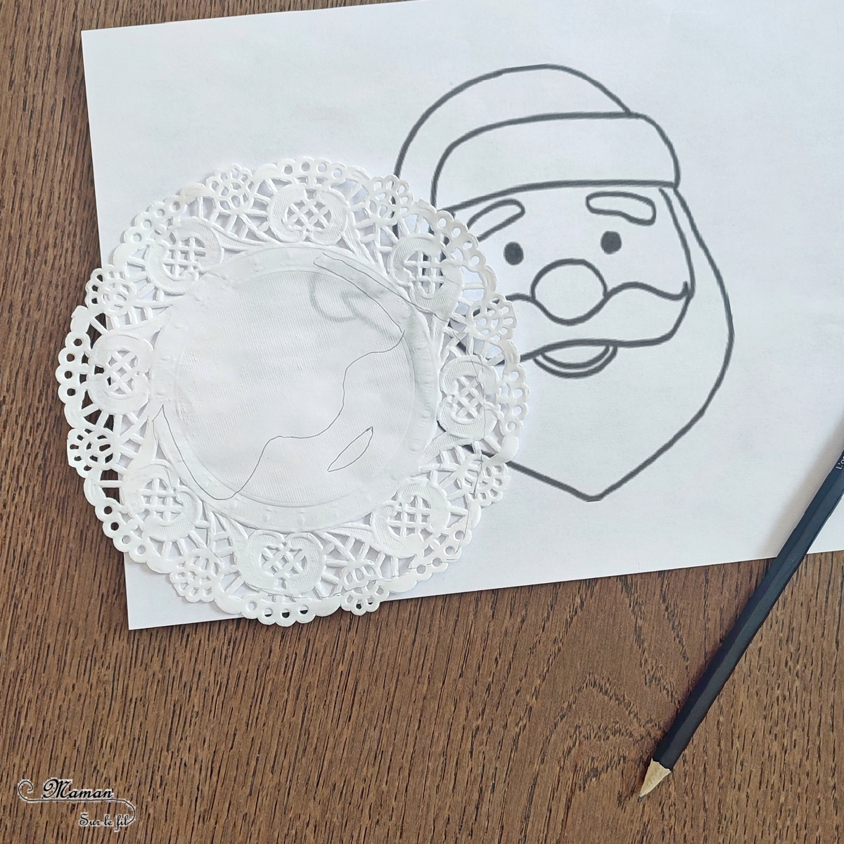 Père Noël avec des napperons {Activité} - Maman Sur Le Fil