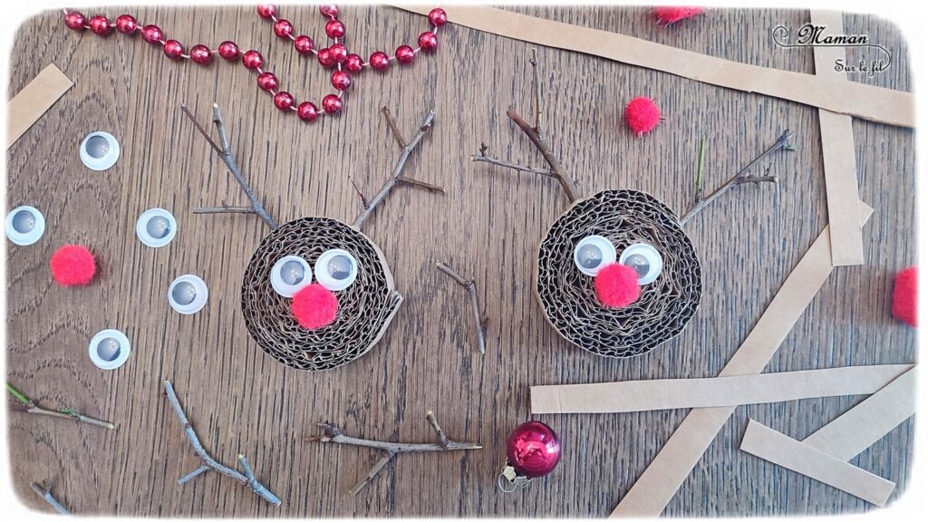 Rennes de Noël en carton enroulé {Activité} - Maman Sur Le Fil