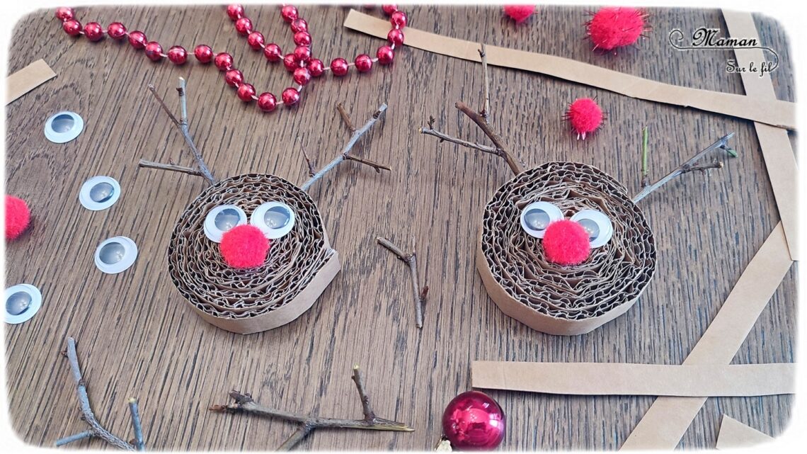 Rennes de Noël en carton enroulé {Activité} - Maman Sur Le Fil