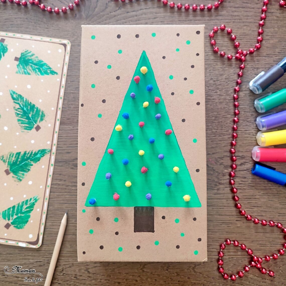 Sapin à décorer avec des cotons-tiges {Activité} - Maman Sur Le Fil