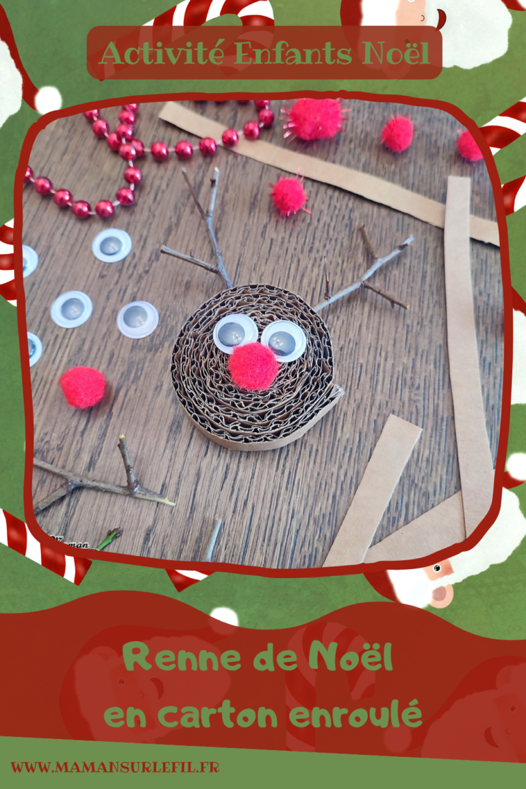 Rennes de Noël en carton enroulé {Activité} - Maman Sur Le Fil