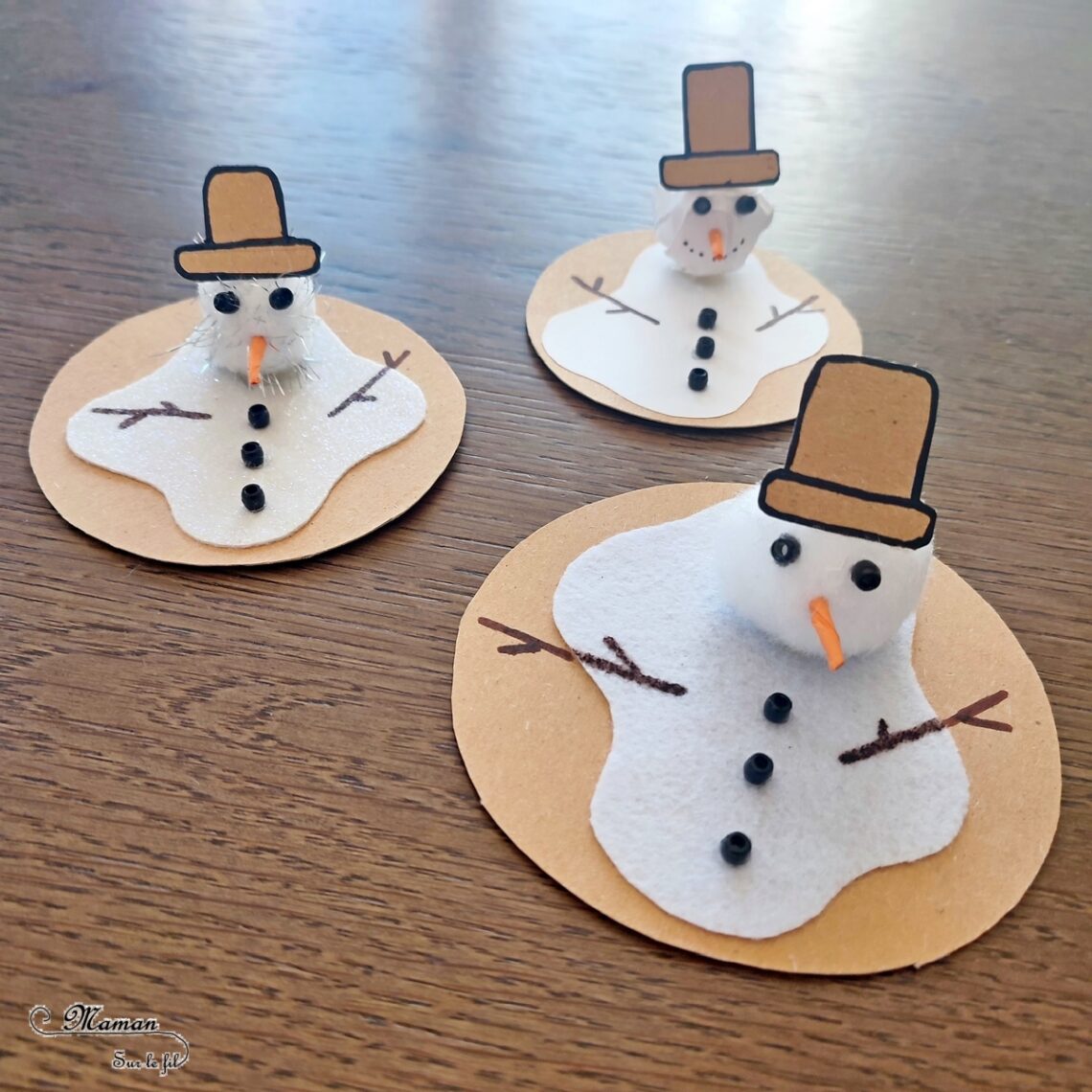 Bonhommes de neige fondus {Activité} - Maman Sur Le Fil
