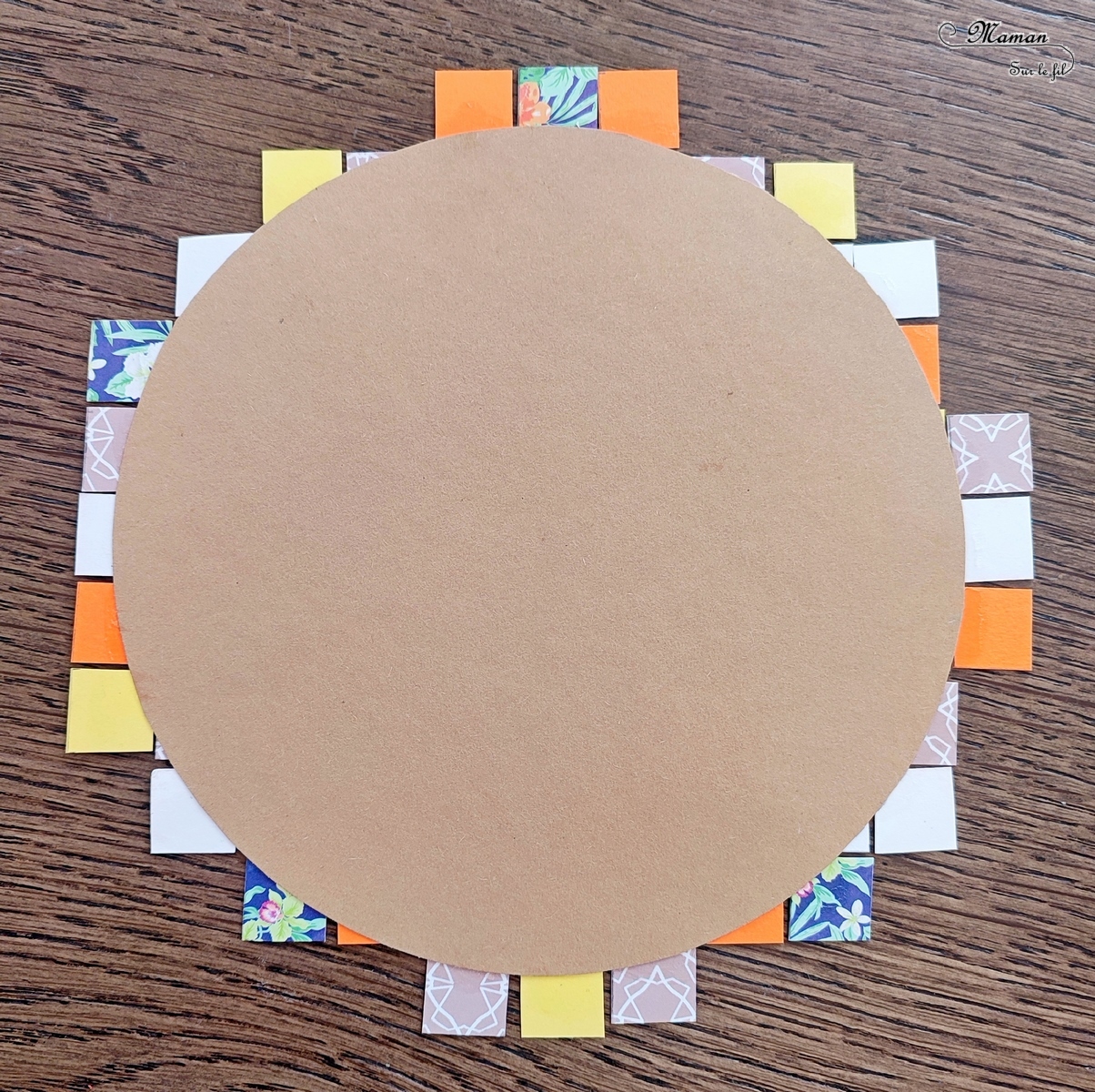 Mignonne galette en mosaïque de papiers {Activité} - Maman Sur Le Fil