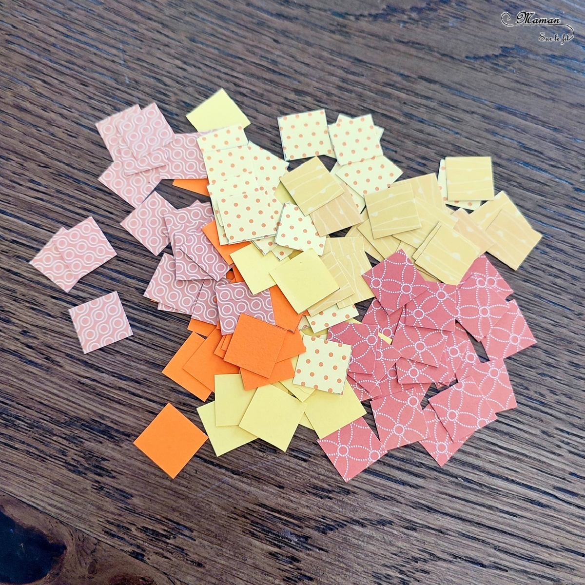 Mignonne galette en mosaïque de papiers {Activité} - Maman Sur Le Fil
