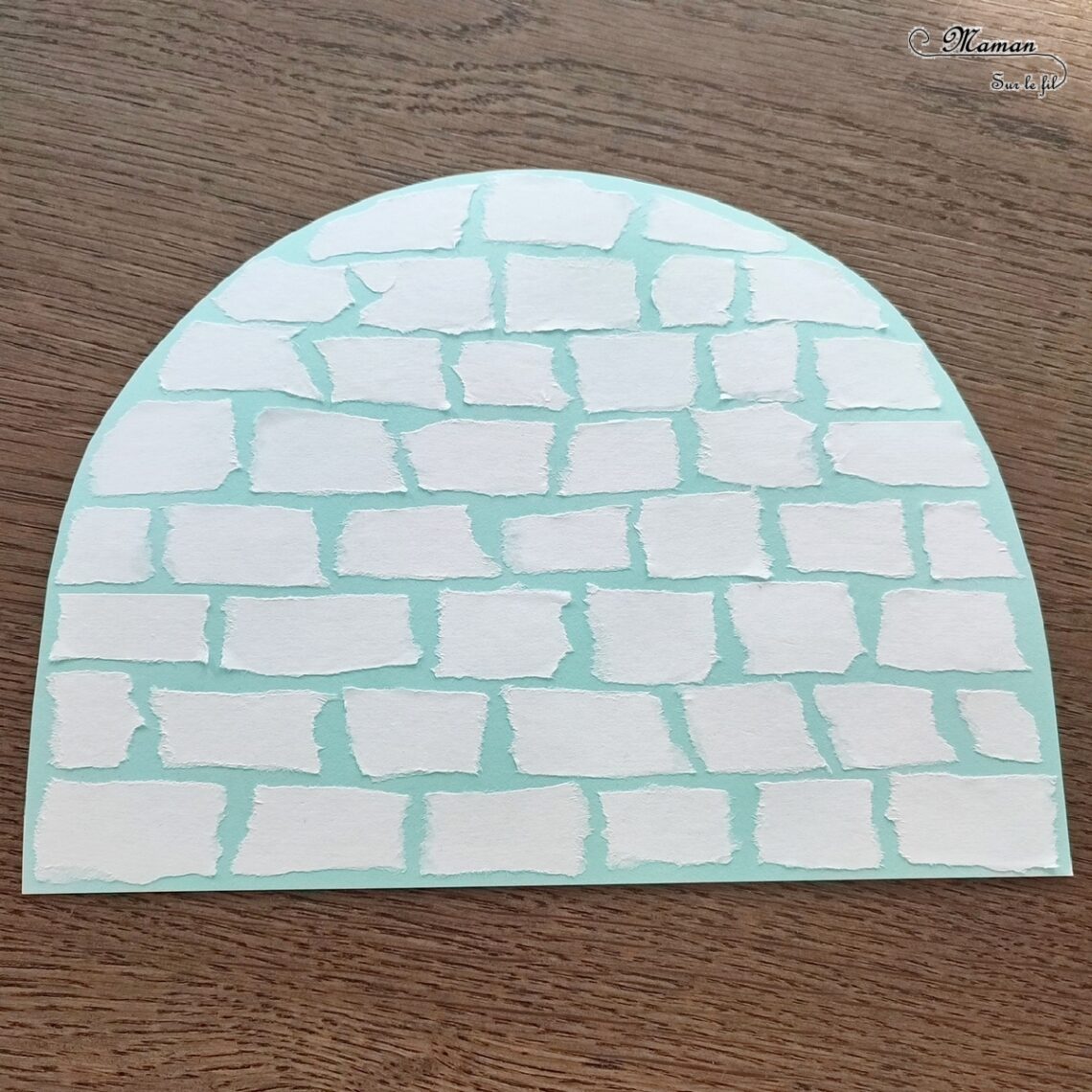 Igloo en papier déchiré {Activité} - Maman Sur Le Fil